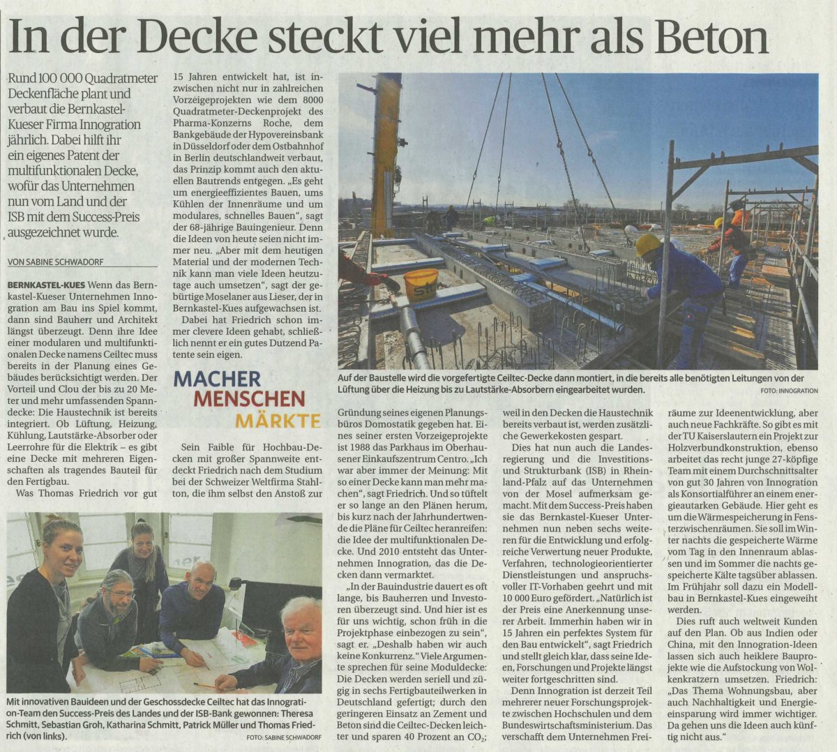 „In der Decke steckt viel mehr als Beton“ | Innogration